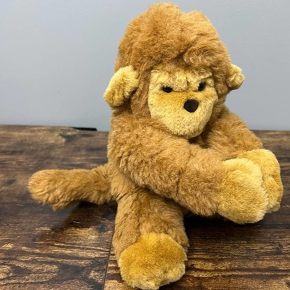 Walmart | Toys | Vintage Walmart Tan Monkey With Hook Loop Hands Plush ...